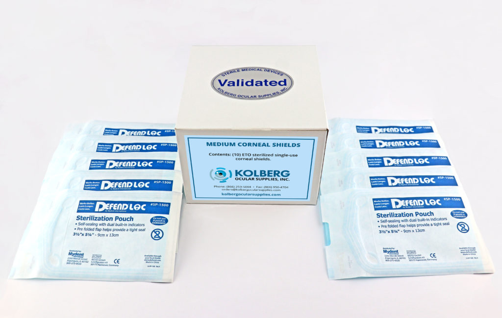 Single Use Sterile Corneal Shields Pair with suction cup, box of 10